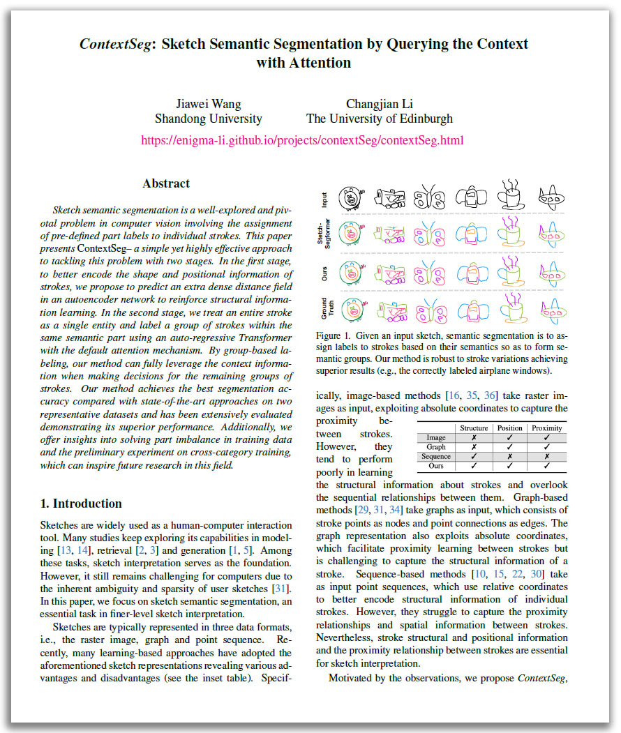 Contextseg Sketch Semantic Segmentation By Querying The Context With Attention