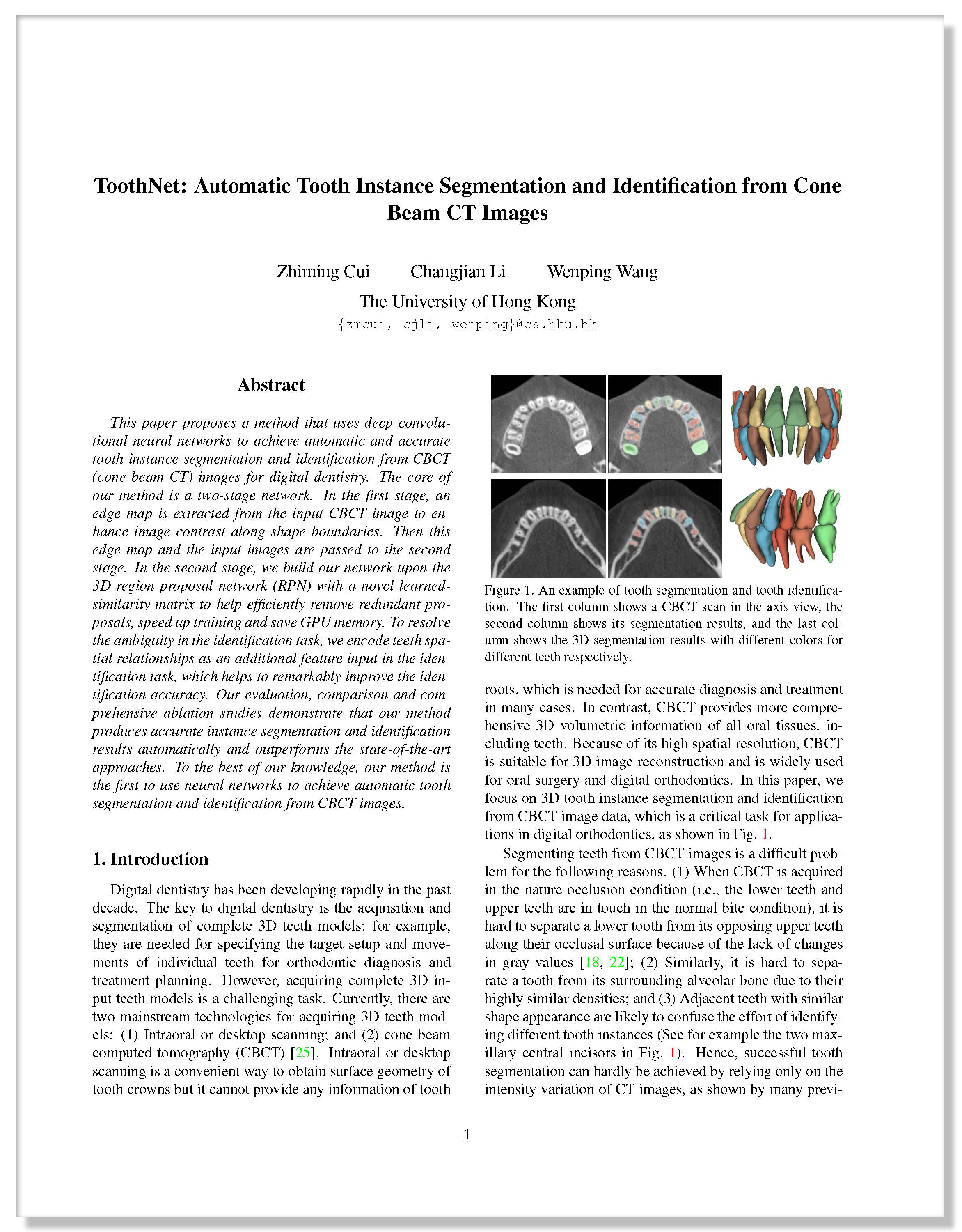 Toothnet Automatic Tooth Instance Segmentation And Identification From Cone Beam Ct Images