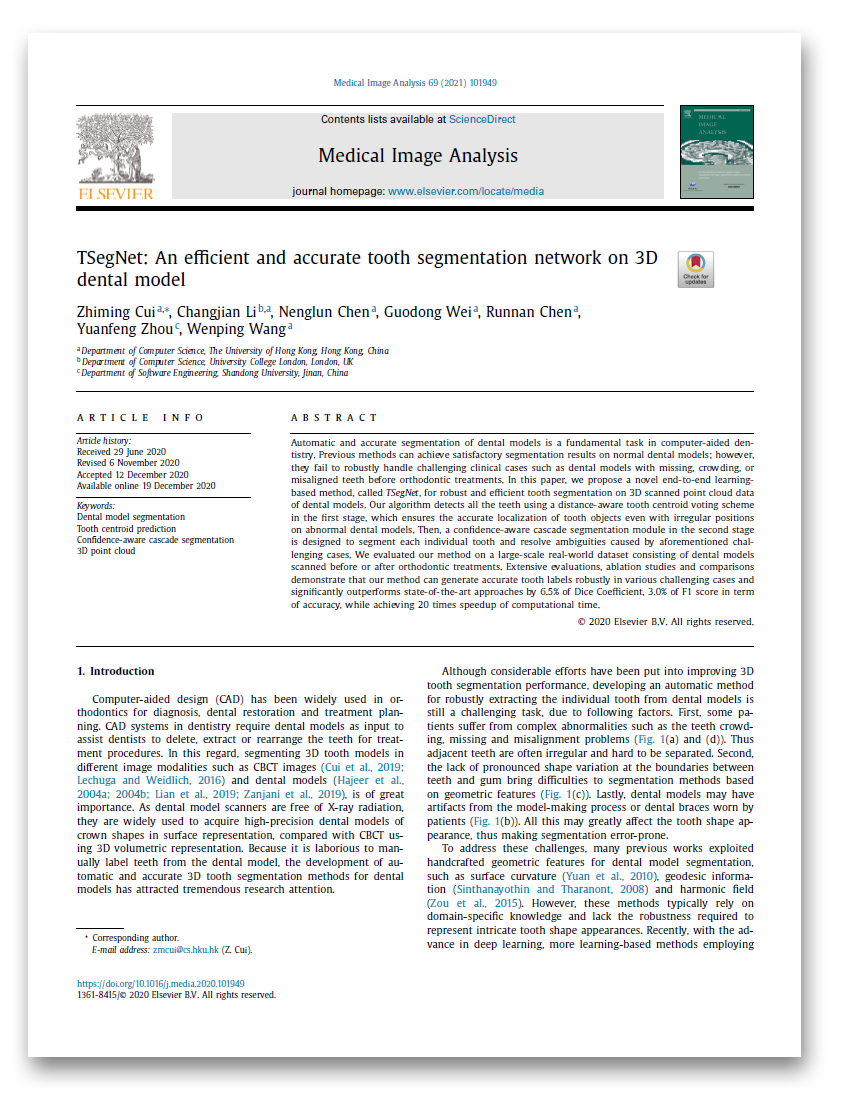 Tsegnet An Efficient And Accurate Tooth Segmentation Network On 3d Dental Model